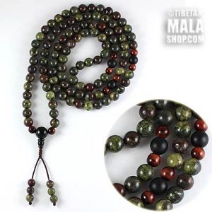 Dragon Blood Jasper Mala - Tibetan Prayer Beads