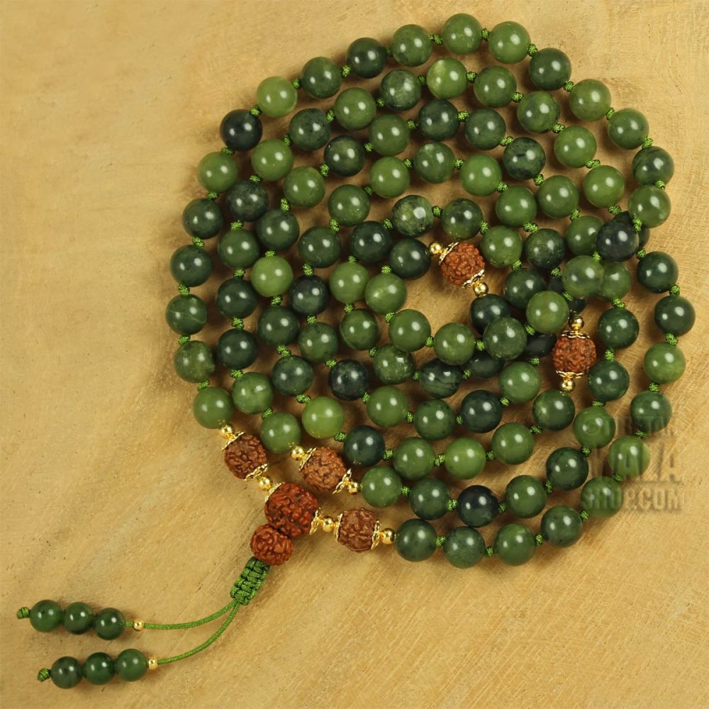 Jade Mala Beads - Tibetan Buddhist Prayer Beads