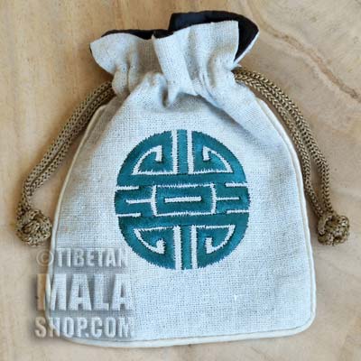 Longevity Mala Beads Bag for your Tibetan Prayer Beads