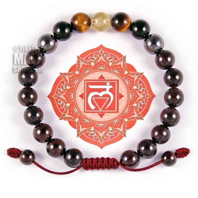Root Chakra Bracelet - Muladhara Beaded Bracelet - Root Chakra Beads