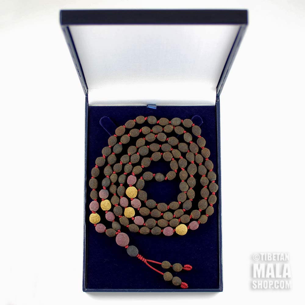 Rose Petal Mala, 108 Knotted Rose Petal Beads, Hand rolled beads