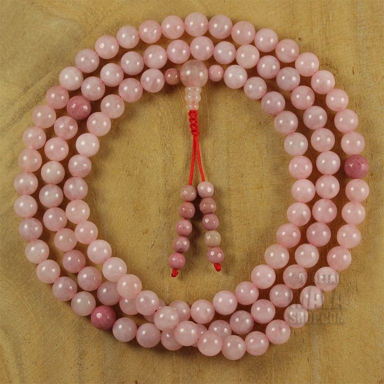 Rose Quartz Mala, Rose Quartz Mala Beads, Rose Quartz Beads