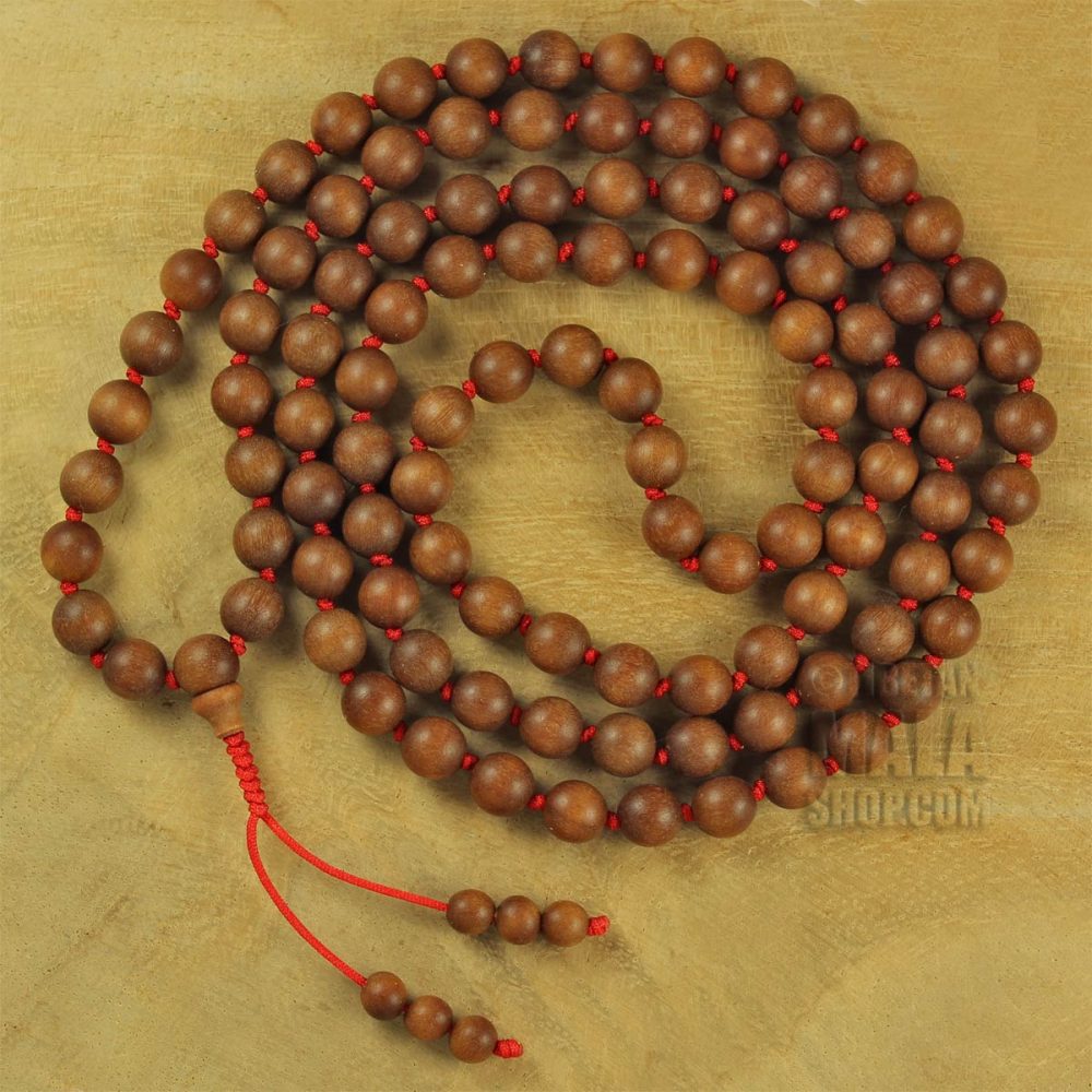 Sandalwood Hand Knotted Mala, 108 Sandalwood Knotted Mala