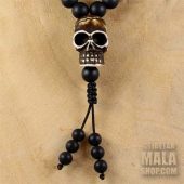 Black Skull Mala Beads - Tibetan Prayer Beads