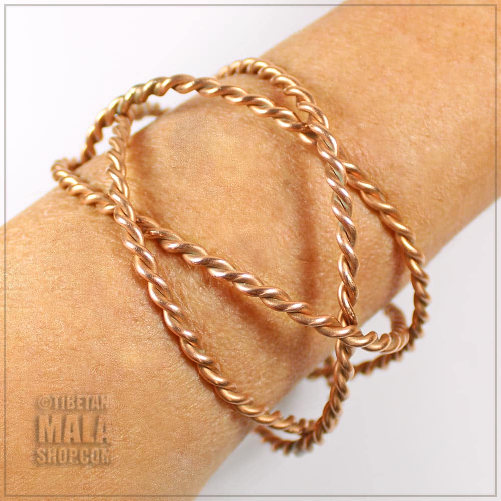 Tensor Generator Bracelet with 4 Copper Tensor Rings