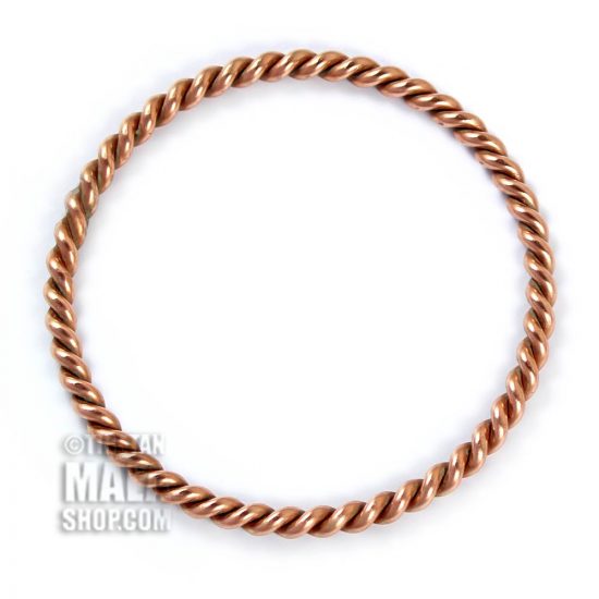 Tensor Ring Bangle made from heavy gauge twisted copper
