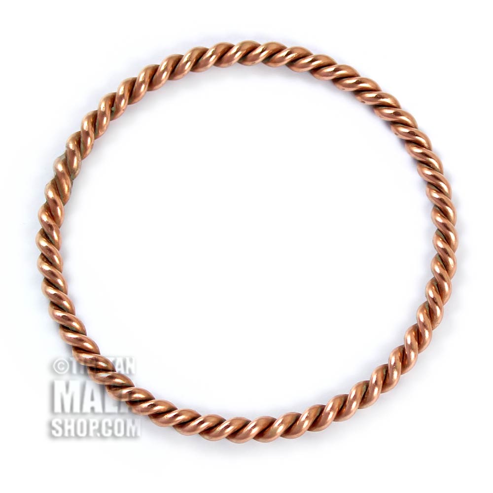 Tensor Ring Bangle made from heavy gauge twisted copper